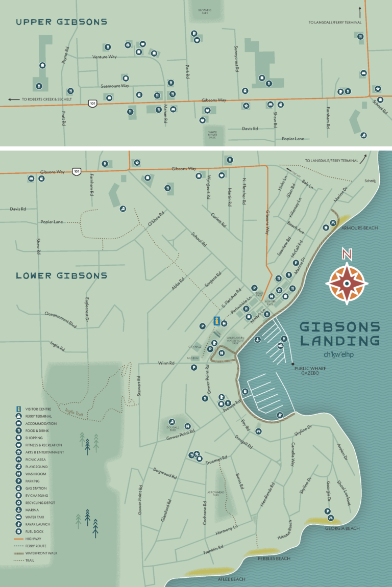 Map of Gibsons - Town of Gibsons